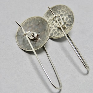 Layered Textured Disc Pinwheel Earrings in Sterling Silver, Moveable ...