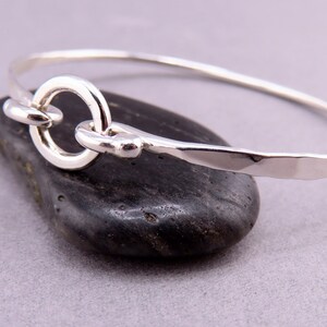Sterling Silver Hand Forged Asymmetrical Latch Bracelet, Artisan ...