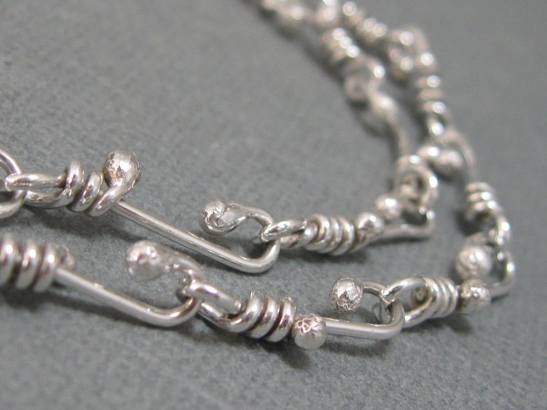 Handmade Sterling Silver Ball End Wire Wrapped Chain Necklace - Etsy