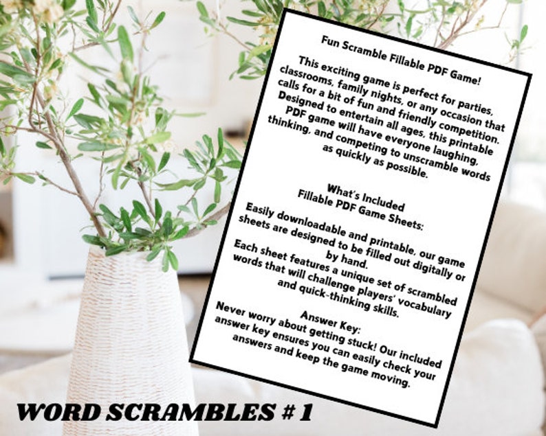 Fillable Scrambles: 1200 Word Scramble Puzzles to Enjoy and Have Fun ...