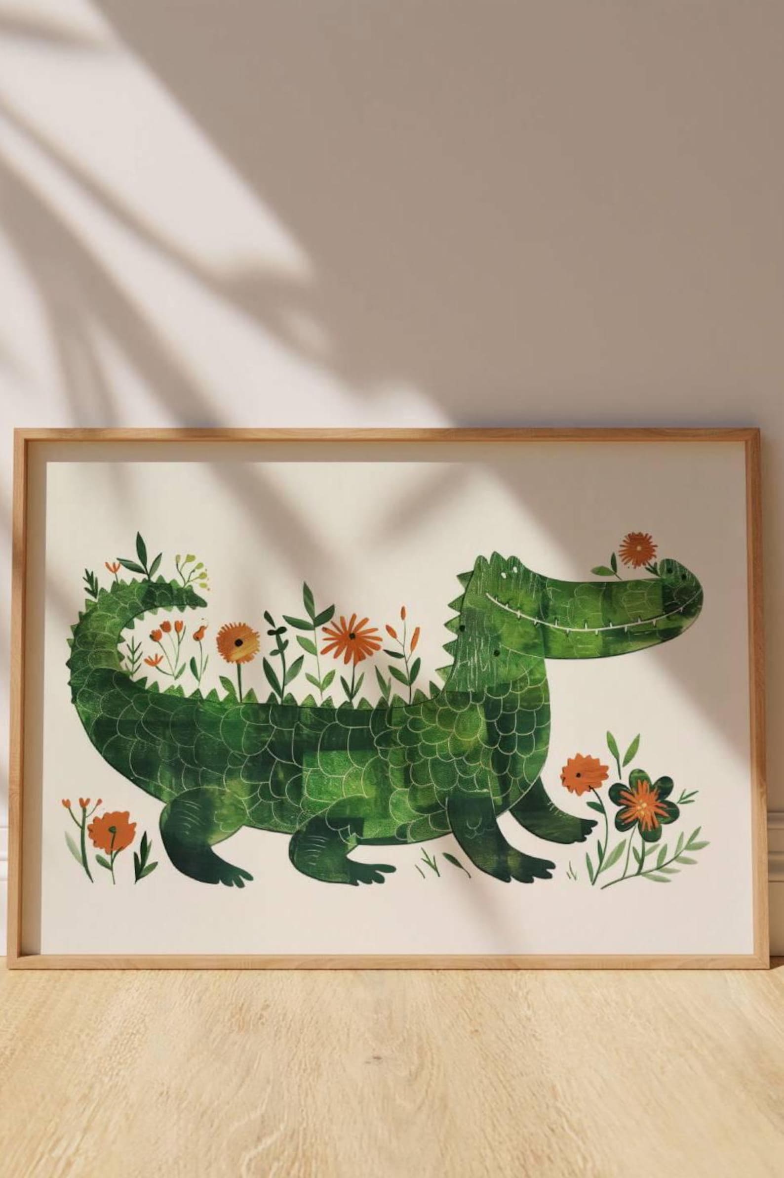 Nursery Wall Art Alligator Print Whimsical Alligator Kids Room Decor ...