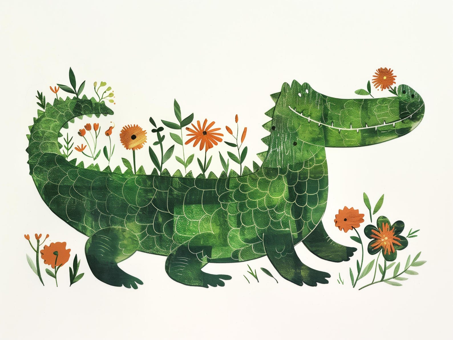 Nursery Wall Art Alligator Print Whimsical Alligator Kids Room Decor ...