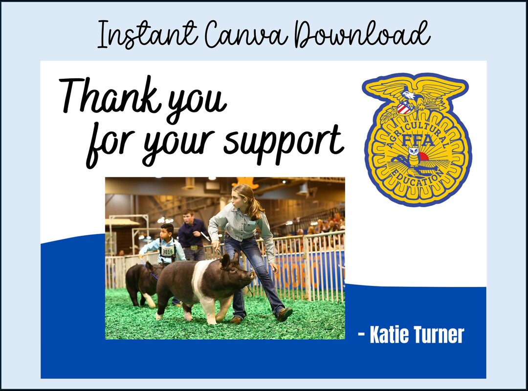 Stockshow Ffa Thank You Note - Digital Download - Custom Thank You ...