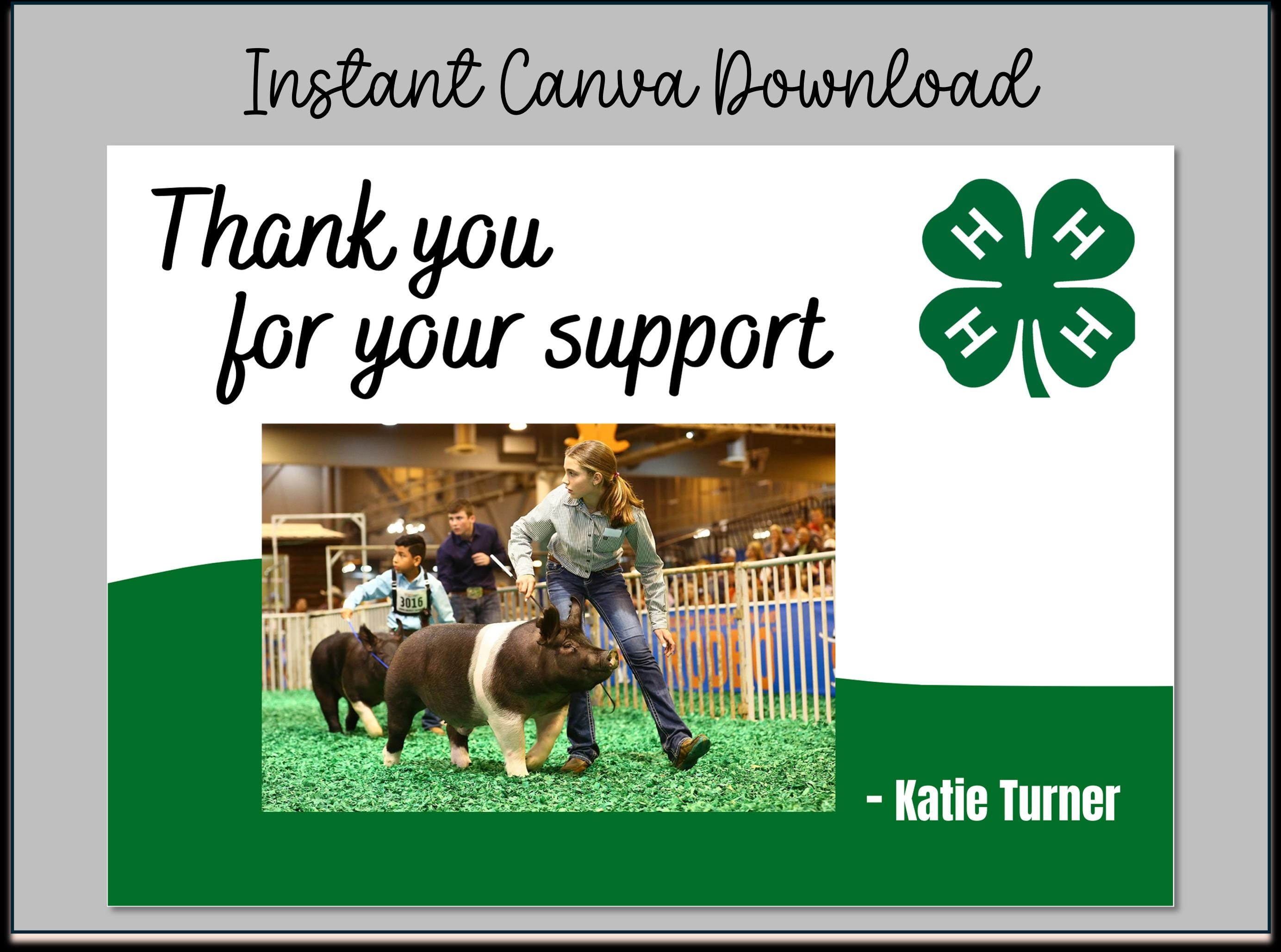 Stockshow Thank You Note - Digital Download - Custom Thank You Letter ...