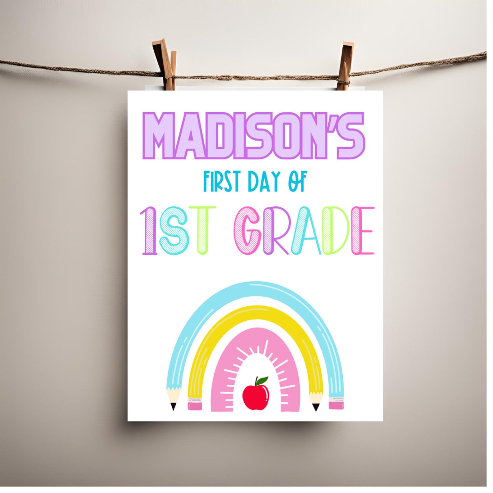 Printable First Day of School Sign / First Day of School / Back to ...
