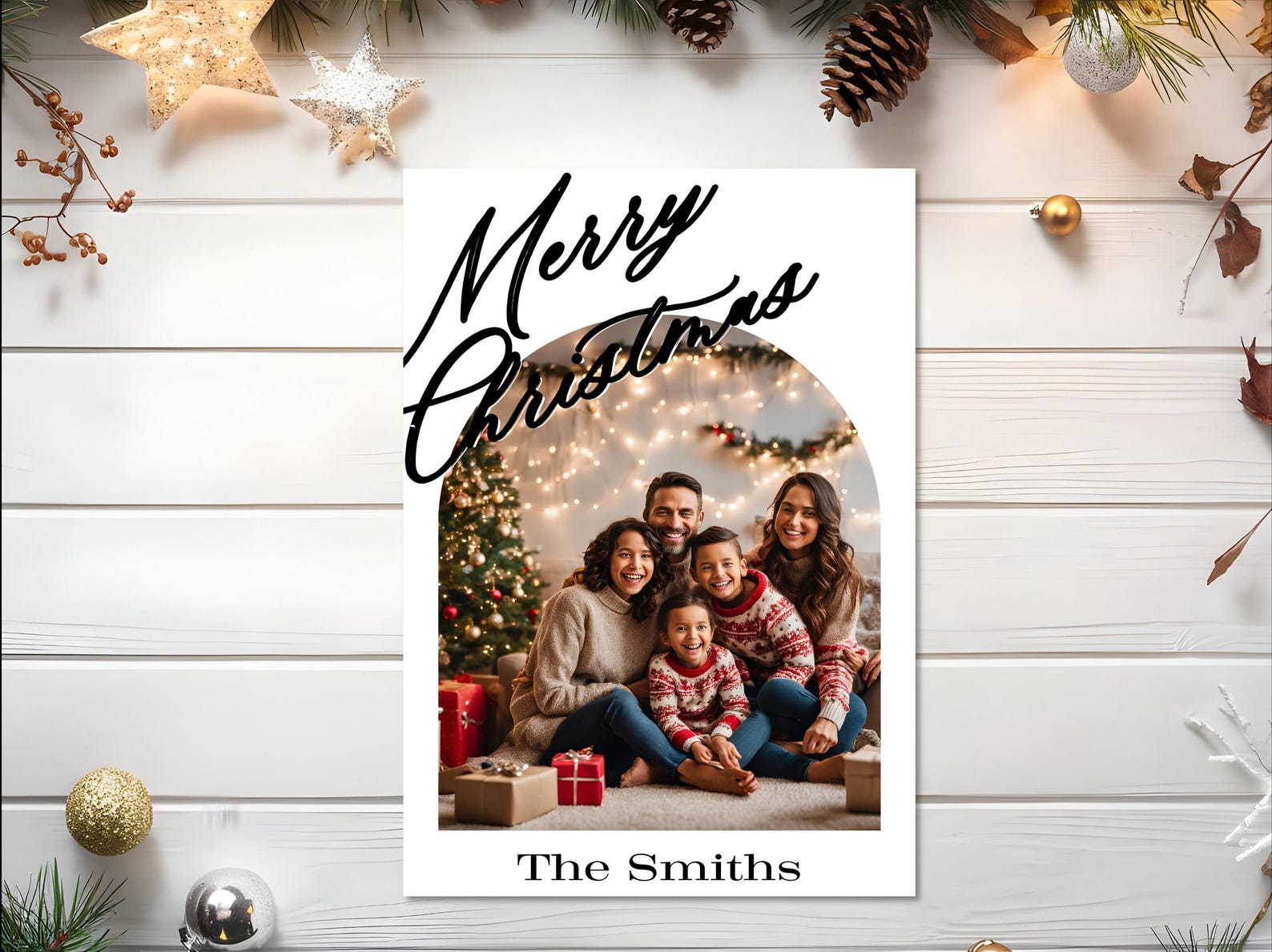 Printable Christmas Card - Christmas Card Template - Minimalist Holiday ...