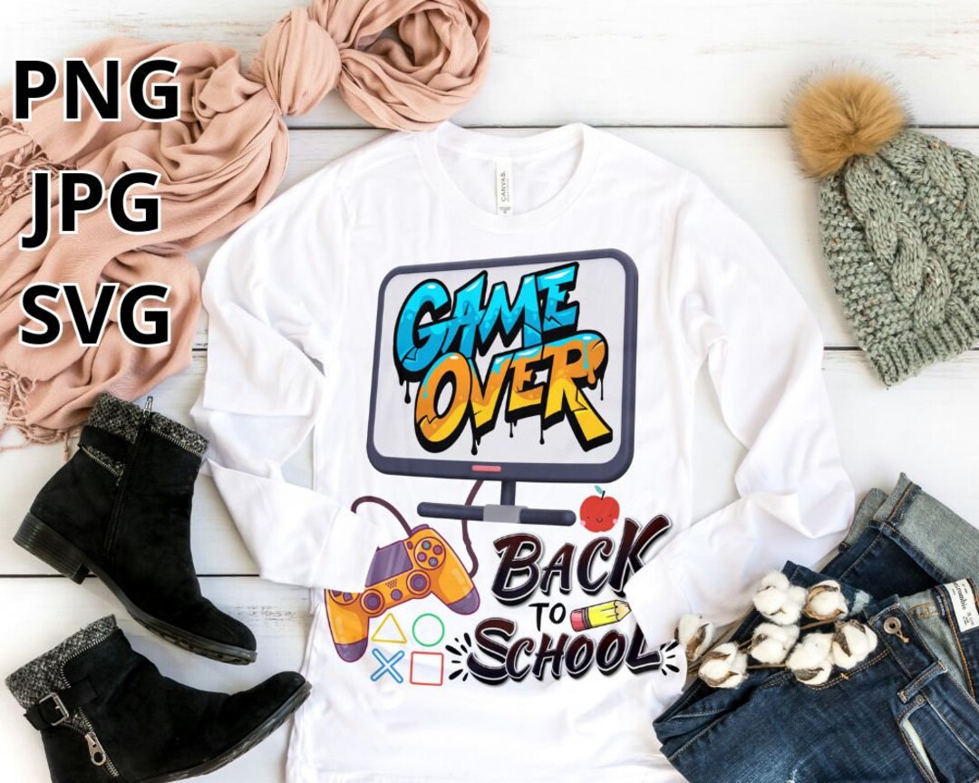 Game Over Back to School , Back to School Png, School Love Png, School ...