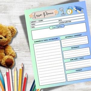 Simple Lesson Plan Template, Lesson Planner Printable, Homeschool ...