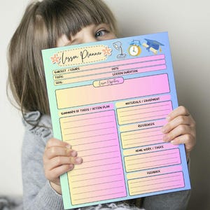 Simple Lesson Plan Template, Lesson Planner Printable, Homeschool ...