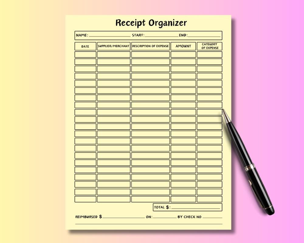 Receipt Organizers: Expense Envelope & Receipt Keeper That Lets You ...