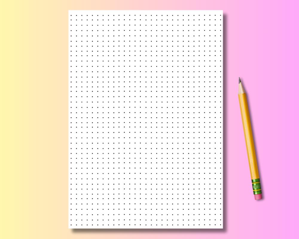 Lined Dot Grid Paper Printable, Writing Paper, Blank Notes, Study Note ...