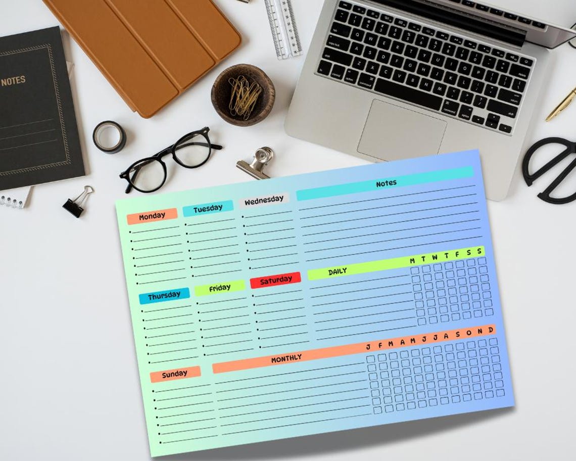 Simplify Your Life: A4 Printable Planner With Daily & Monthly ...