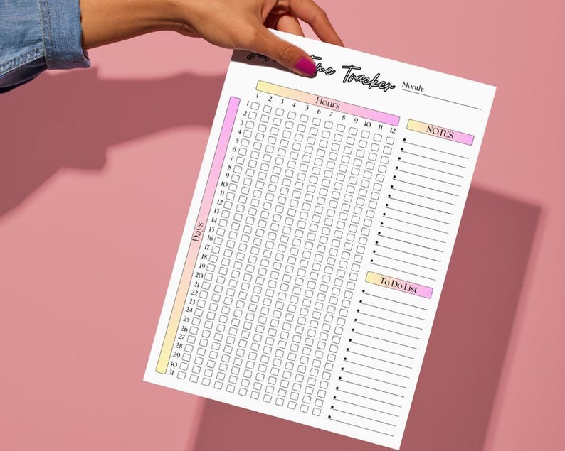 Screen Time Tracker Printable / Get Your Digital Life Under Control by Tracking Your Screen Time ...