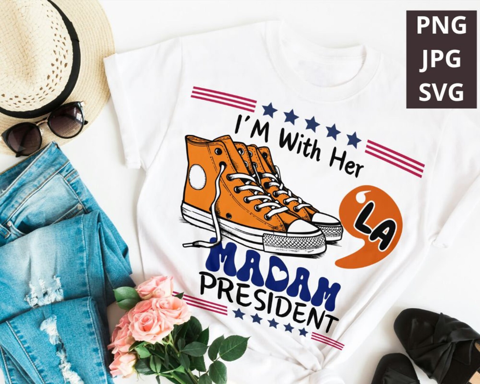 I'm With Her Madam President Png Svg Jpg,president 2024 Svg,election ...