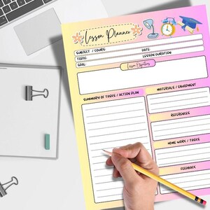 Simple Lesson Plan Template, Lesson Planner Printable, Homeschool ...