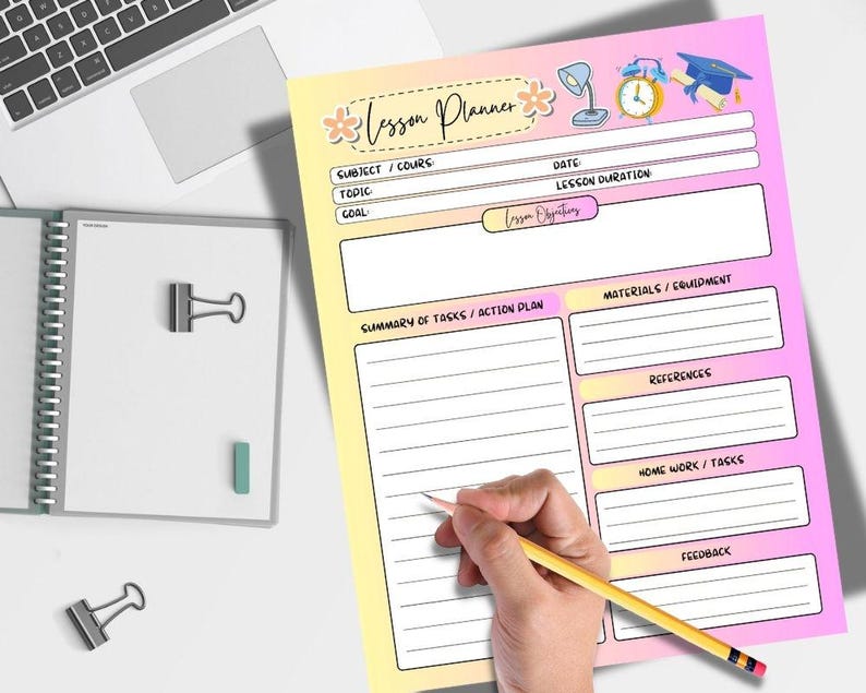 Simple Lesson Plan Template, Lesson Planner Printable, Homeschool ...