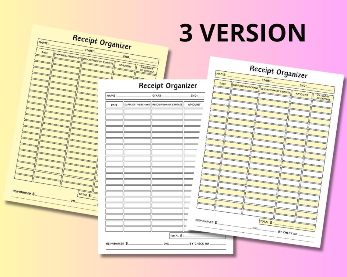 Receipt Organizers: Expense Envelope & Receipt Keeper That Lets You ...