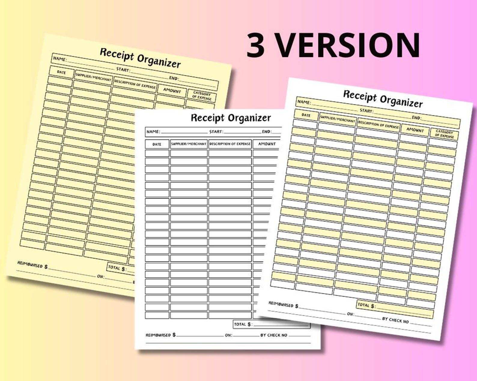 Receipt Organizers: Expense Envelope & Receipt Keeper That Lets You ...