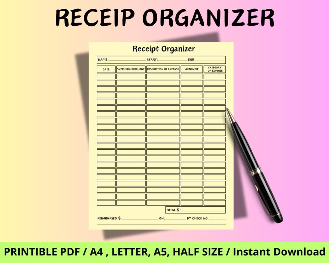 Receipt Organizers: Expense Envelope & Receipt Keeper That Lets You ...