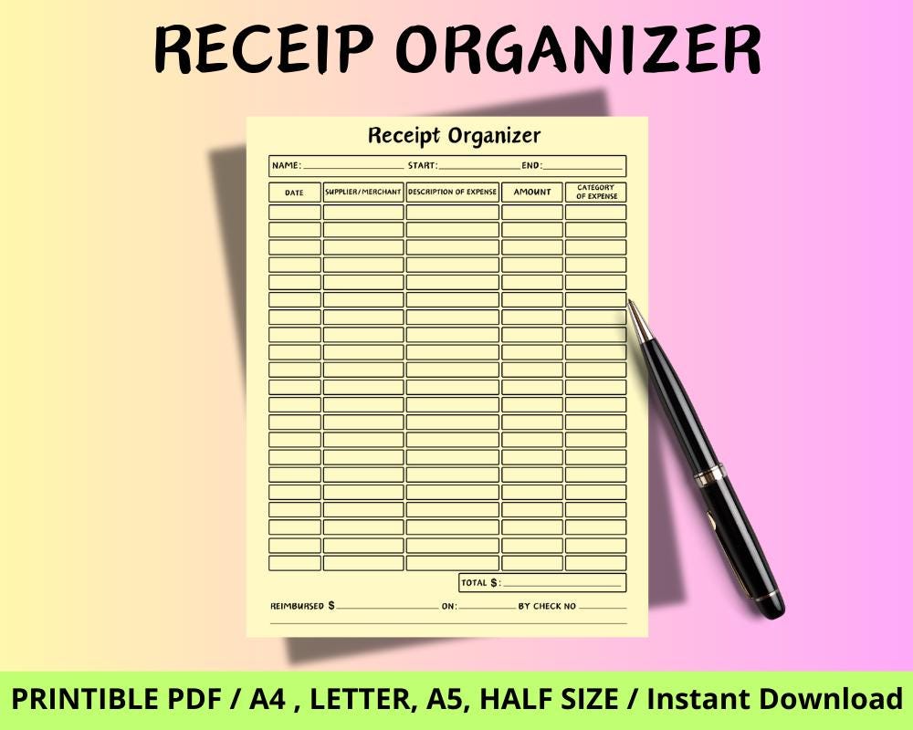 Receipt Organizers: Expense Envelope & Receipt Keeper That Lets You ...