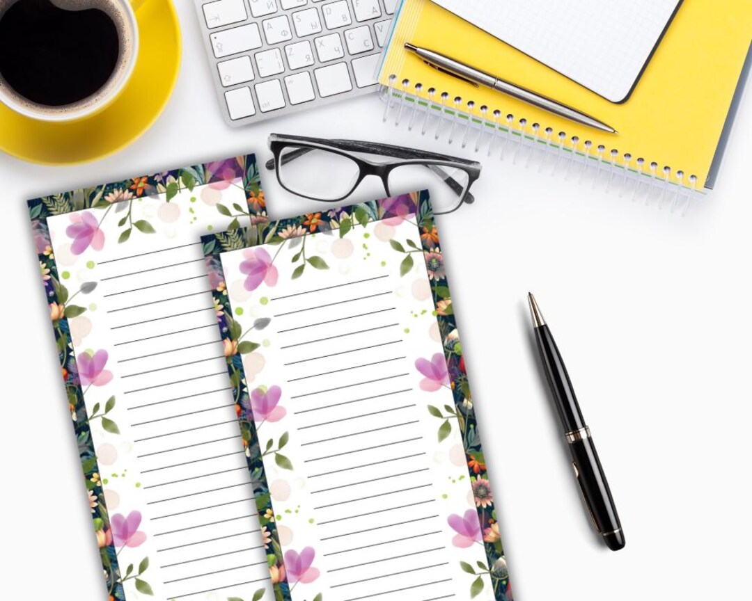 Pack Magnetic Grocery List for Fridge Floral, Memo Notepad for Shopping ...