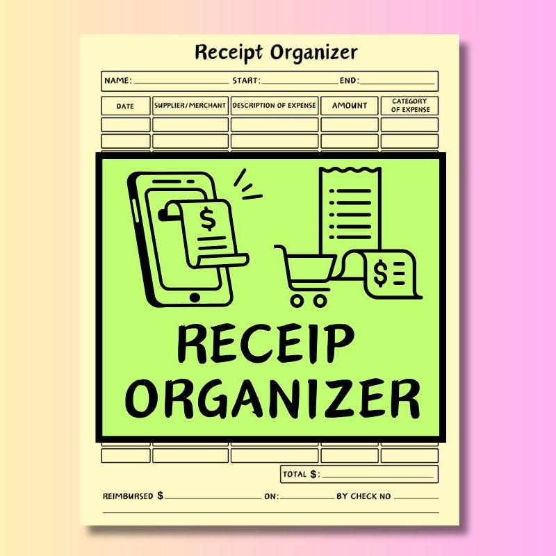 Receipt Organizer - Etsy