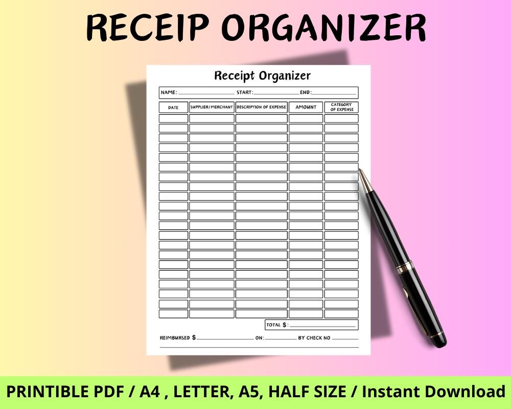 Receipt Organizers: Expense Envelope & Receipt Keeper That Lets You ...
