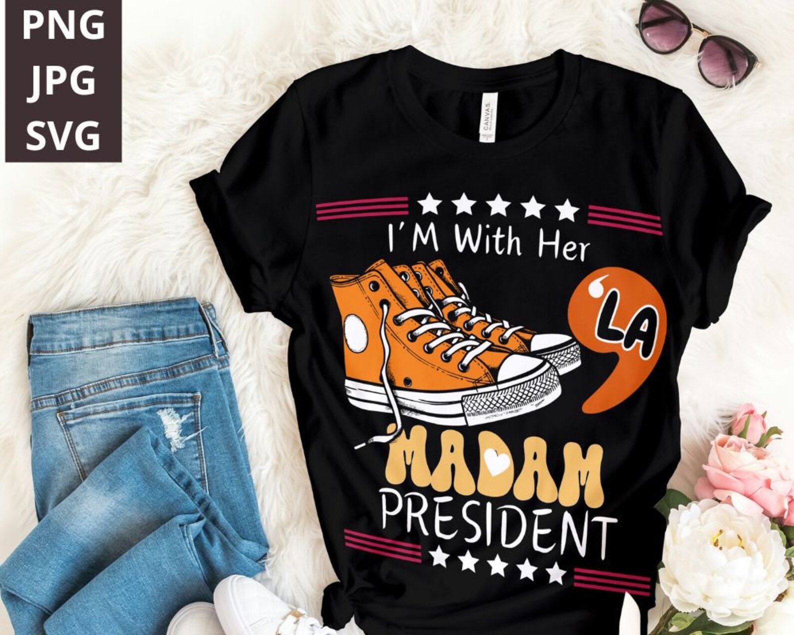 I'm With Her Madam President Png Svg Jpg,president 2024 Svg,election ...