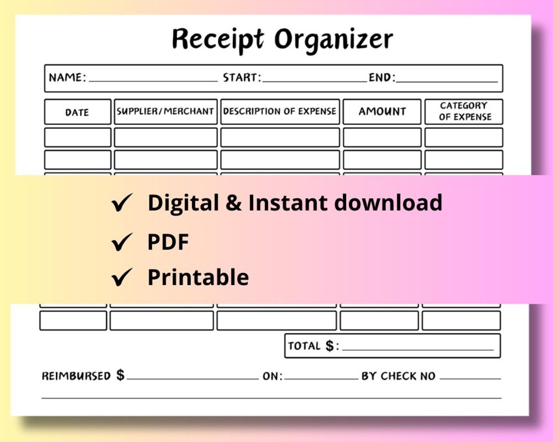 Receipt Organizers: Expense Envelope & Receipt Keeper That Lets You ...