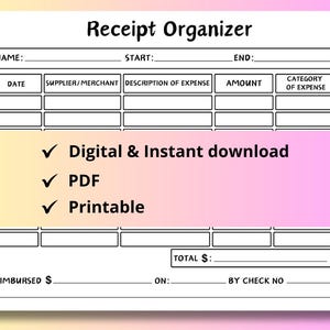 Receipt Organizers: Expense Envelope & Receipt Keeper That Lets You ...
