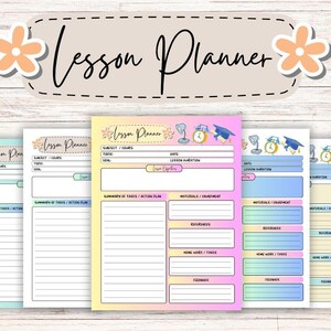Simple Lesson Plan Template, Lesson Planner Printable, Homeschool ...