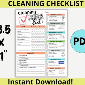 Cleaning Checklist: Daily, Weekly and Monthly Cleaning Schedule for ...