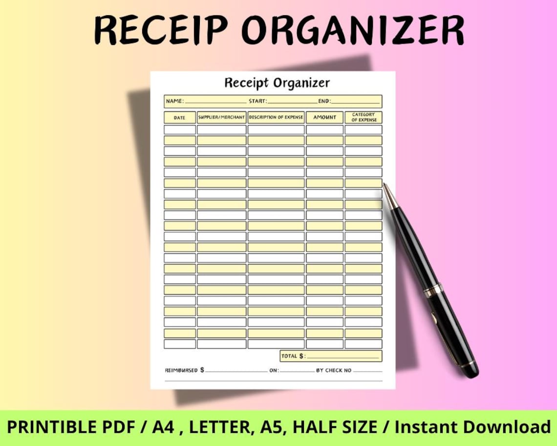 Receipt Organizers: Expense Envelope & Receipt Keeper That Lets You ...