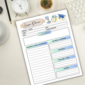 Simple Lesson Plan Template, Lesson Planner Printable, Homeschool ...