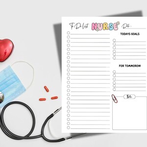 Printable Nurse to Do List, Nurse Notes Template, Medsurg Nurse ...