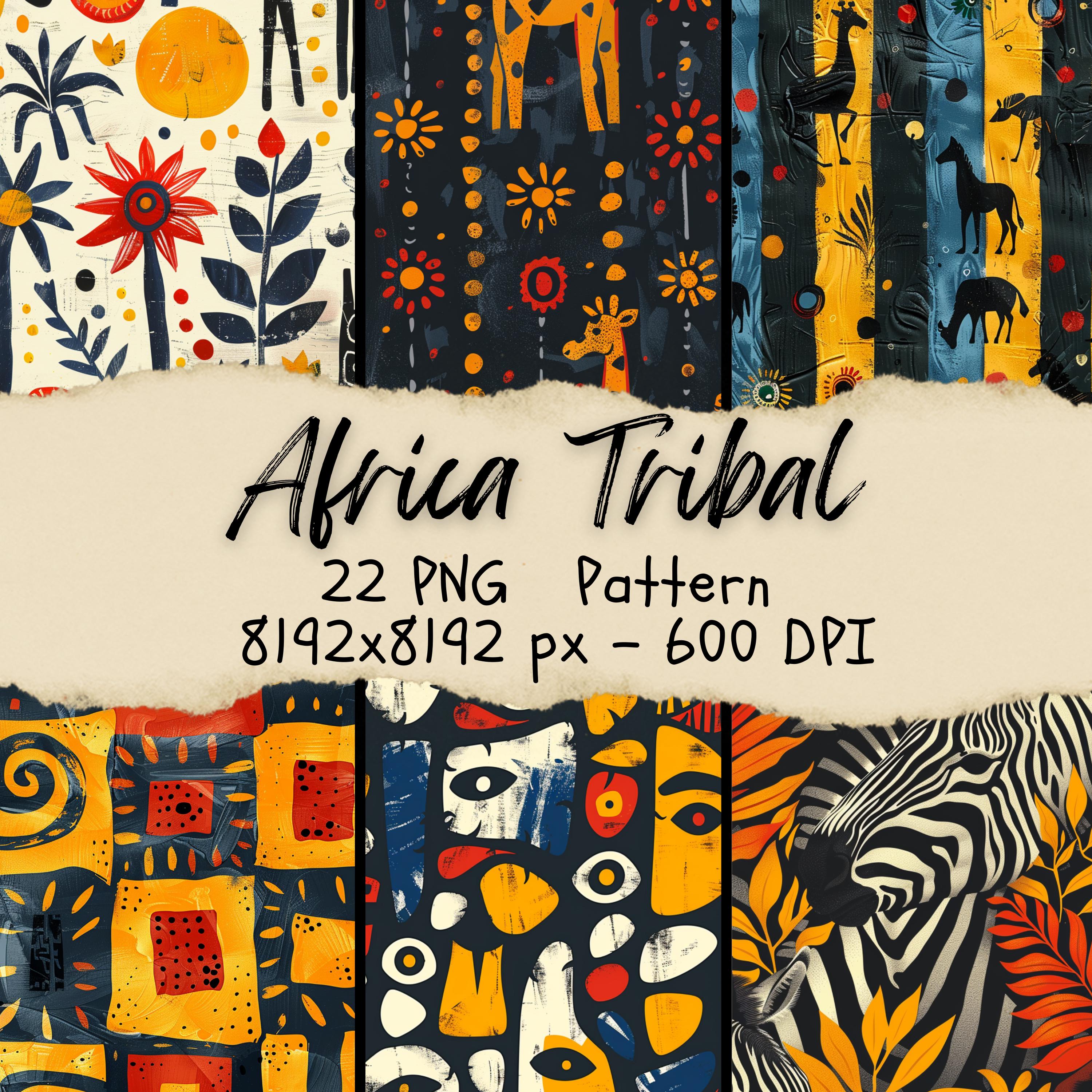 22 African Tribal Patterns, Tribal Artwork Wrapping Paper, Repeating ...