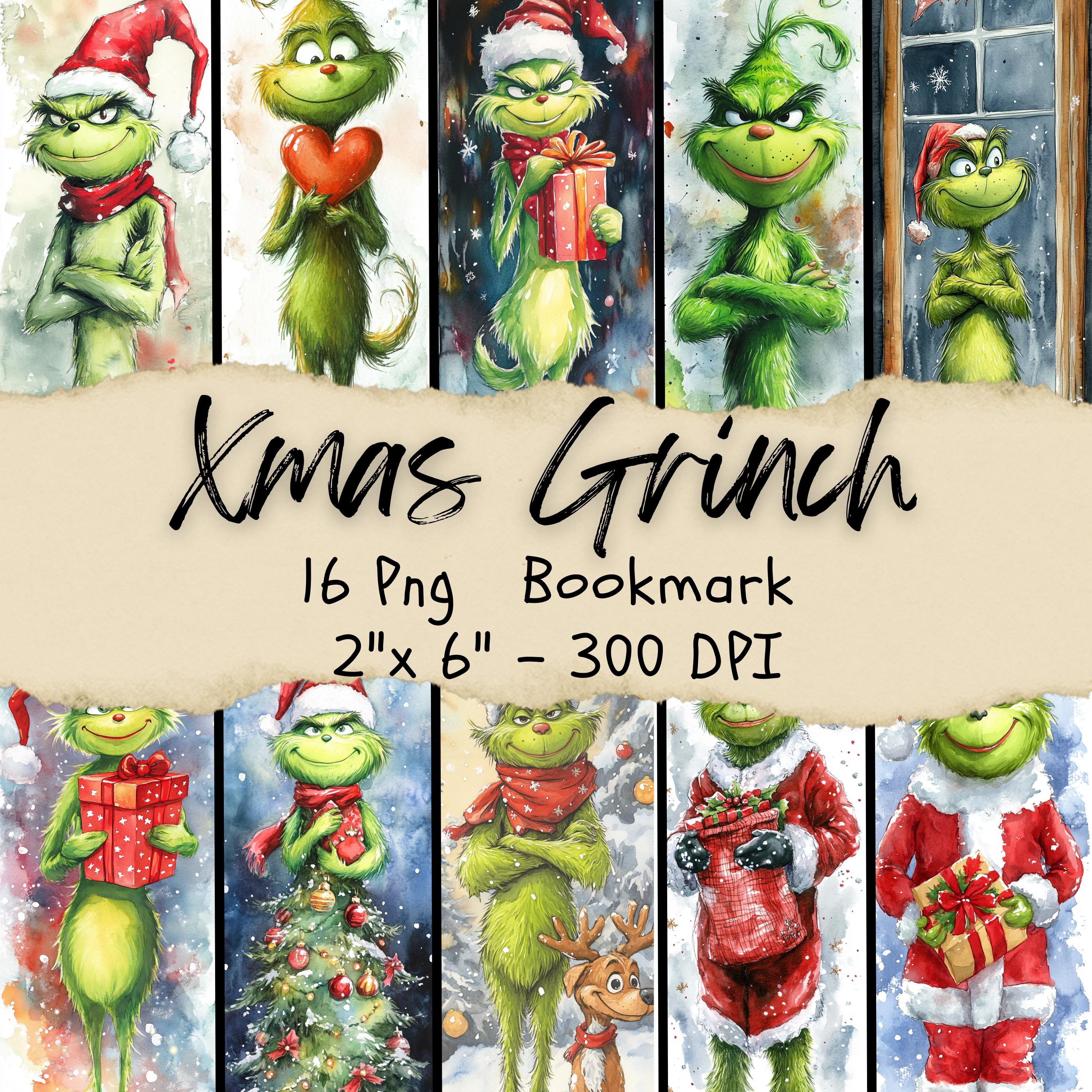 16 Grinch Bookmark, Bookmark Png, Grinch Craft, Aesthetic Booktok ...