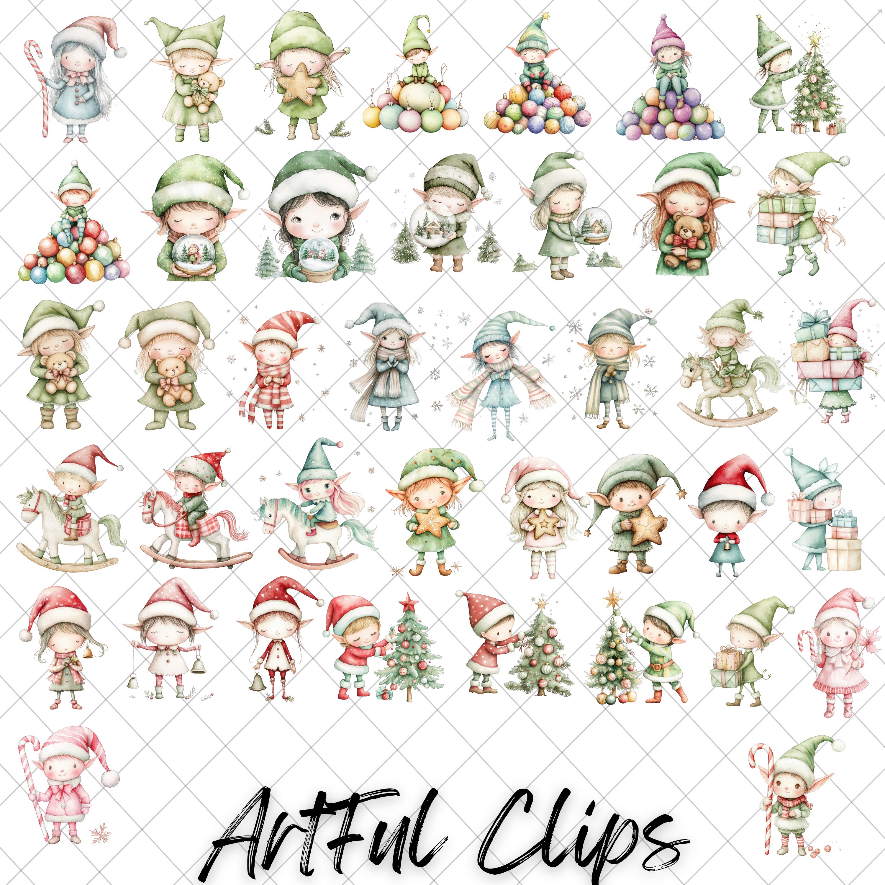 40 Christmas Elf Clipart, Mythical Creature Clipart, Mythology Png ...