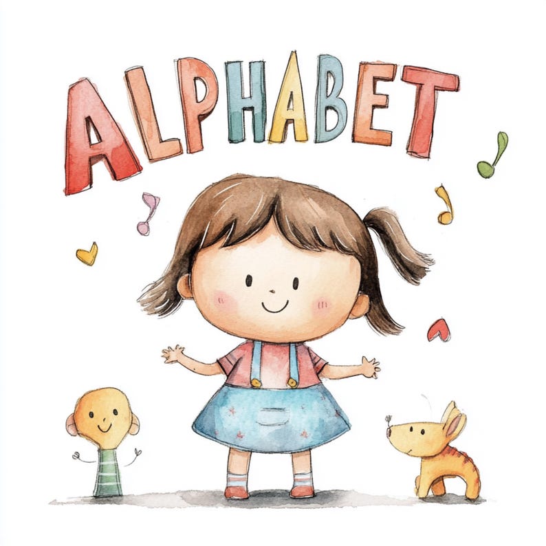 36 Childrens Alphabet Letters Clipart, Font Kids Clipart, Abc Clip Art ...