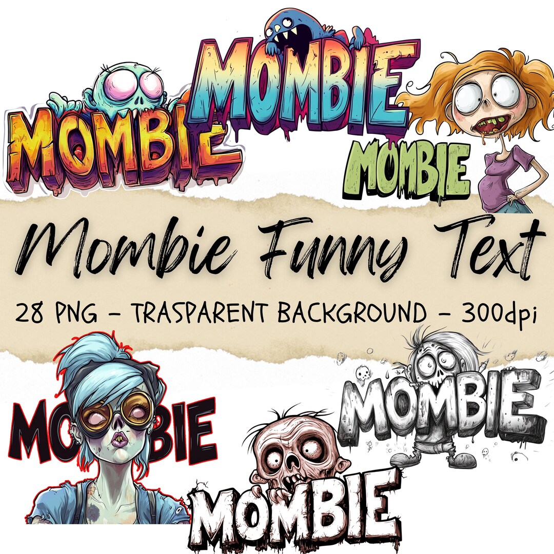 28 Mombie Funny Text Clipart, Font Clipart, Mombie Tee Mug Design ...