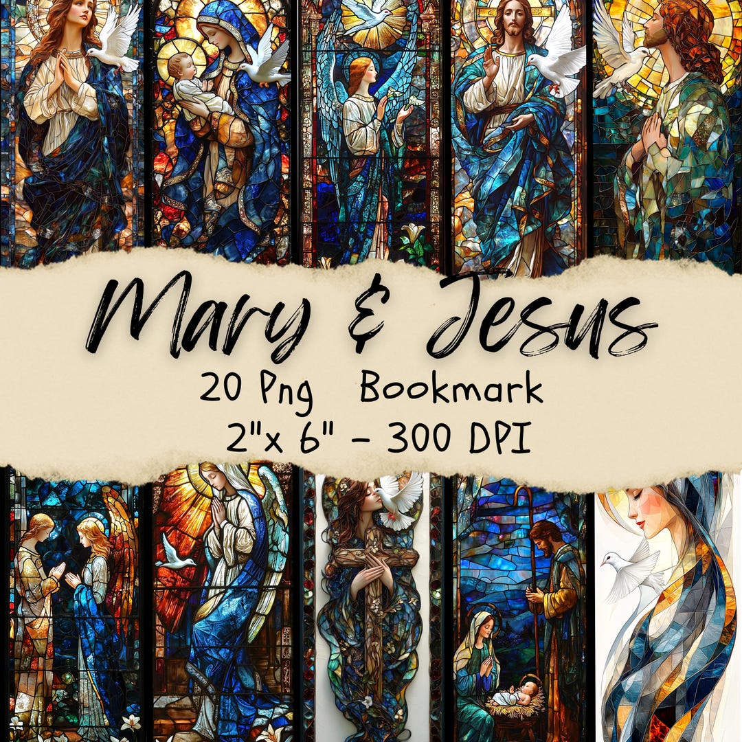 20 Virgin Mary Bookmark Png, Nativity Glasses Bookmark, Aesthetic ...