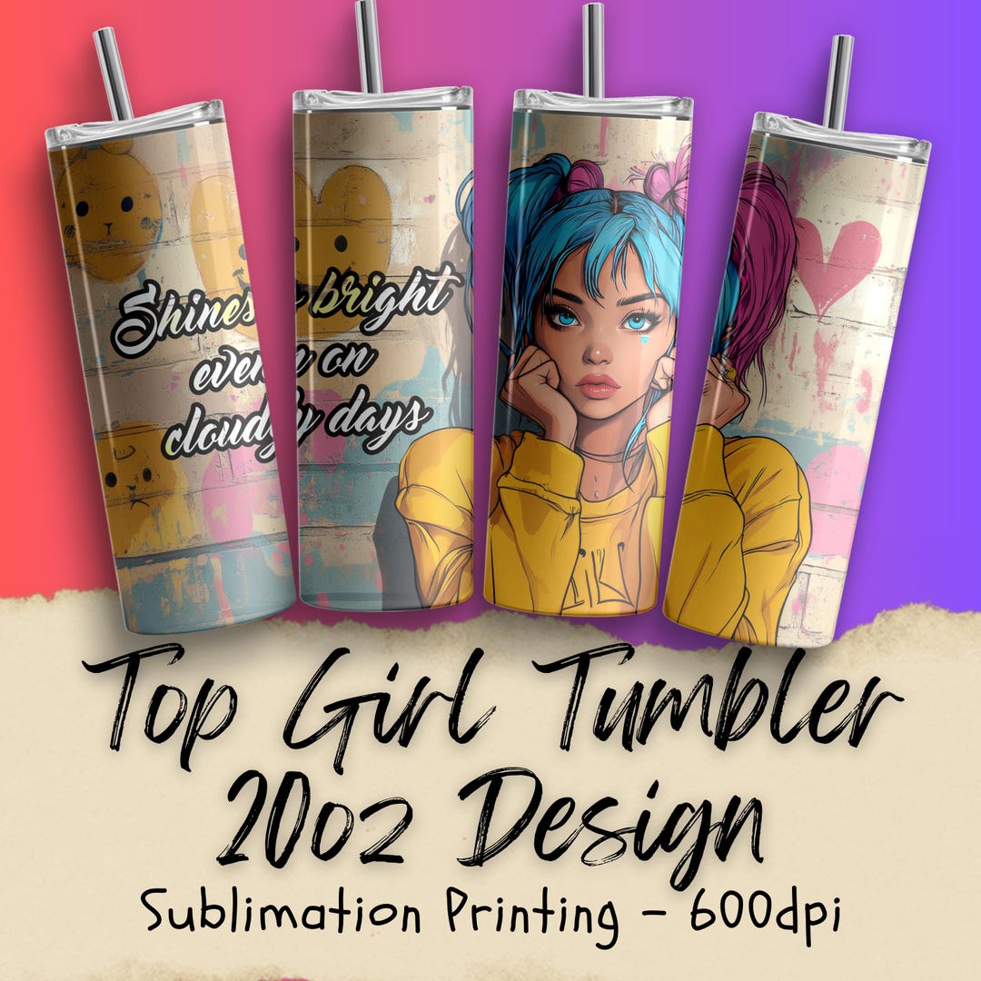 Pop Art Streetwear Girl 20 Oz Design, 20 Oz Skinny Straight Tumbler ...