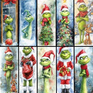 16 Grinch Bookmark, Bookmark Png, Grinch Craft, Aesthetic Booktok ...