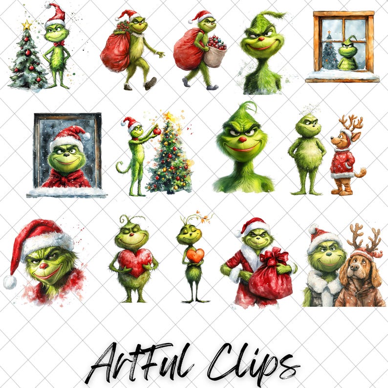 14 Grinch Clipart, Grinch Clip Art, Santa Claus, Christmas Clipart ...