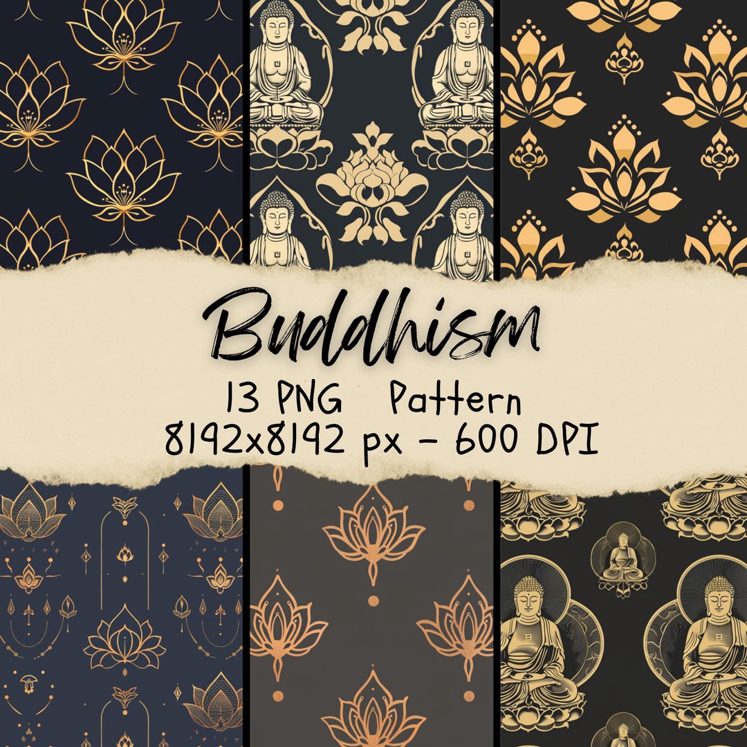 13 Buddhism Pattern, Buddhist Art Fabric Wrapping Paper, Repeating ...