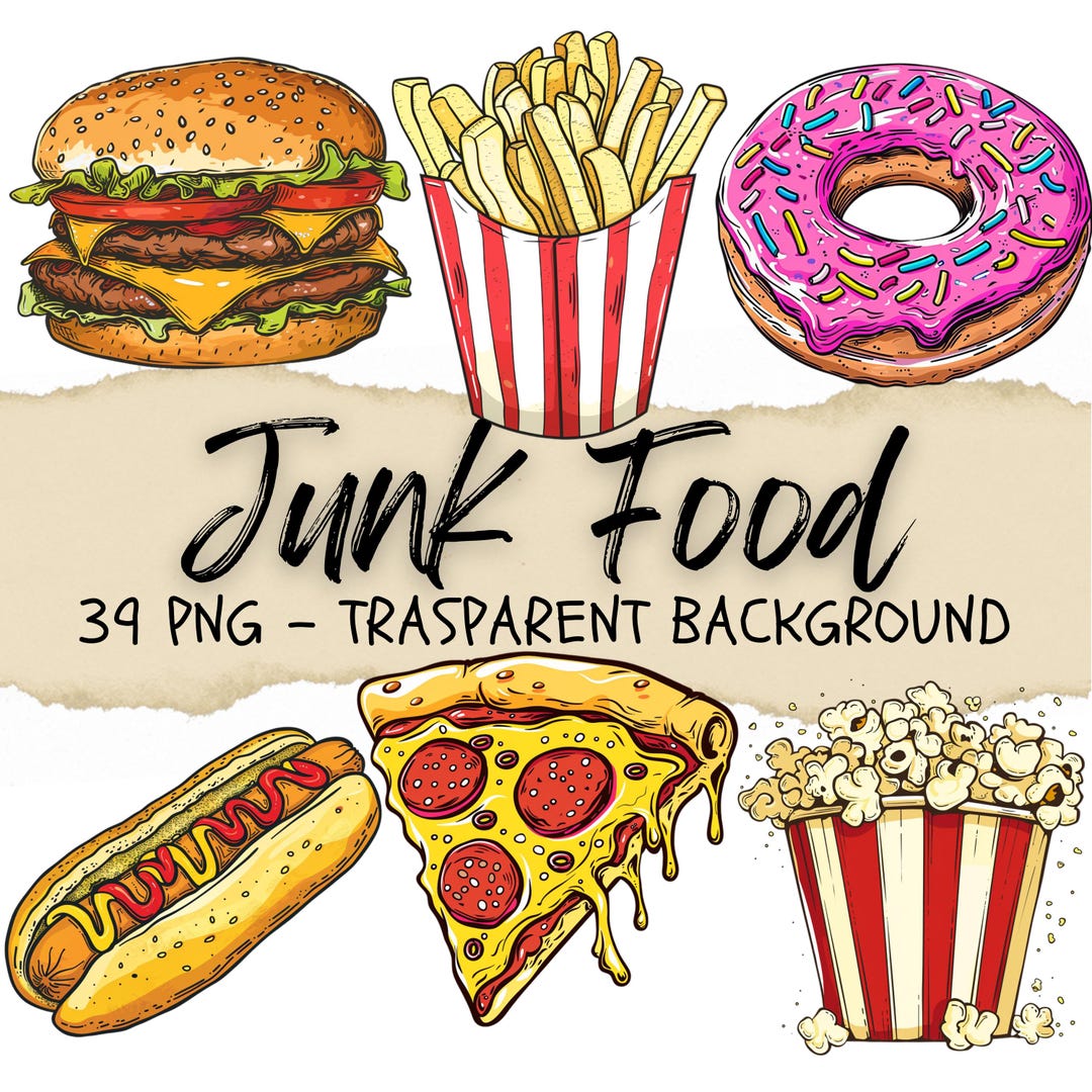 39 Junk Food Clipart, Foodie Clipart, Hamburger Png, Pizza Png, Burger ...