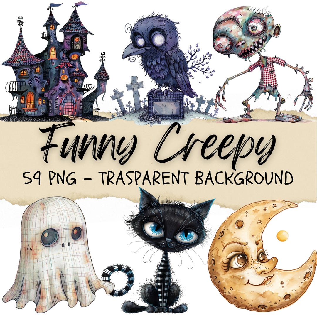 59 Funny Creepy Clipart, Skeleton Clipart, Cute Halloween Clip Art ...