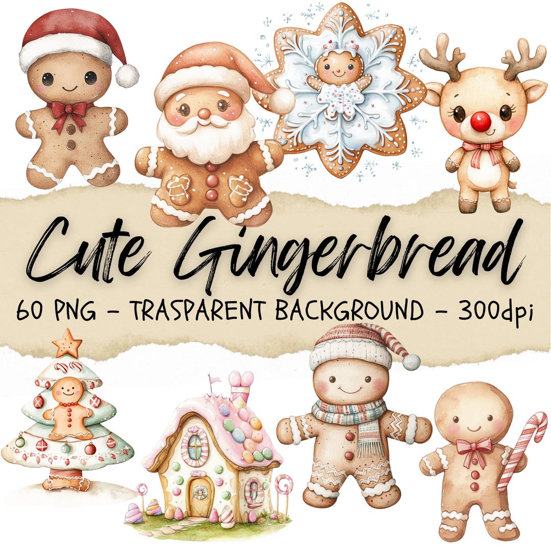 60 Gingerbread House Clipart, Santa Clipart, Merry Christmas Png ...