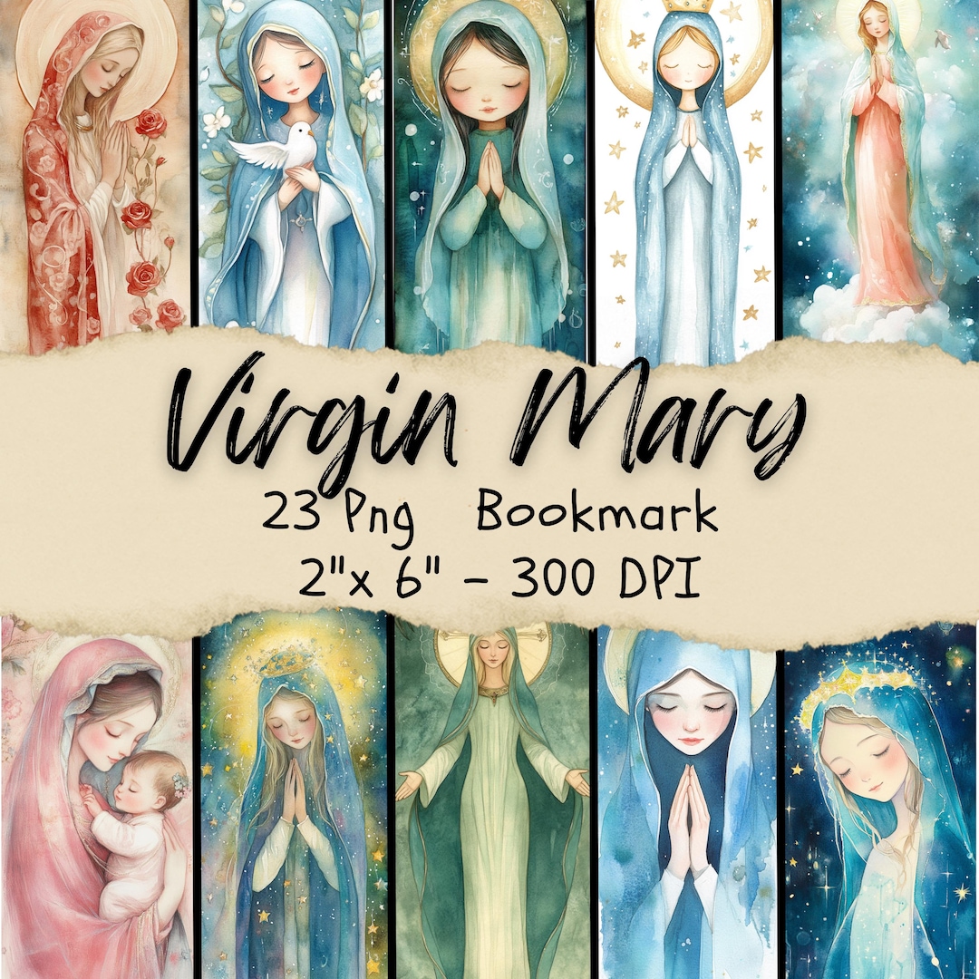 23 Virgin Mary Bookmark Png, Mother Mary, Cute Nativity Bookmark ...