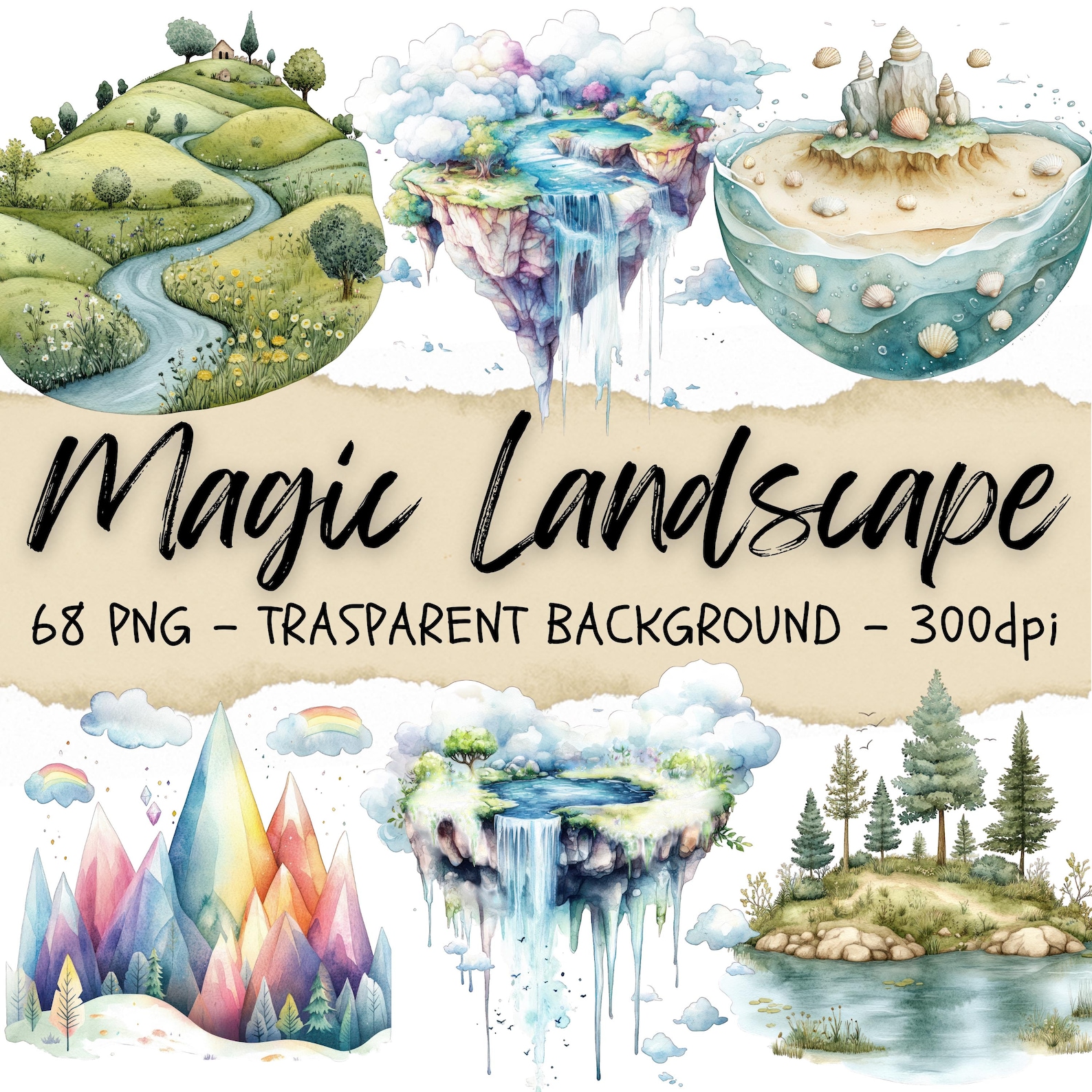 68 Outback Landscape Clipart, Fantasy Landscape Clipart, Hill ...
